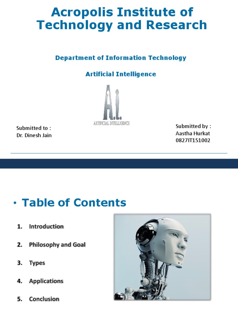 Department of Information Technology Artificial Intelligence | PDF ...