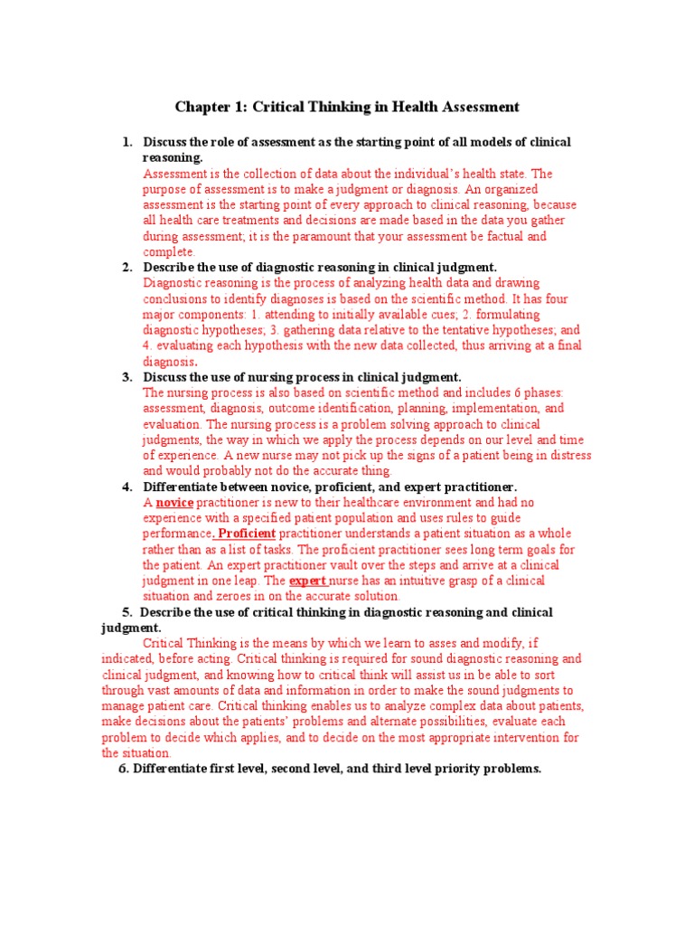 Chapter 1 Critical Thinking | PDF | Medical Diagnosis | Scientific Method