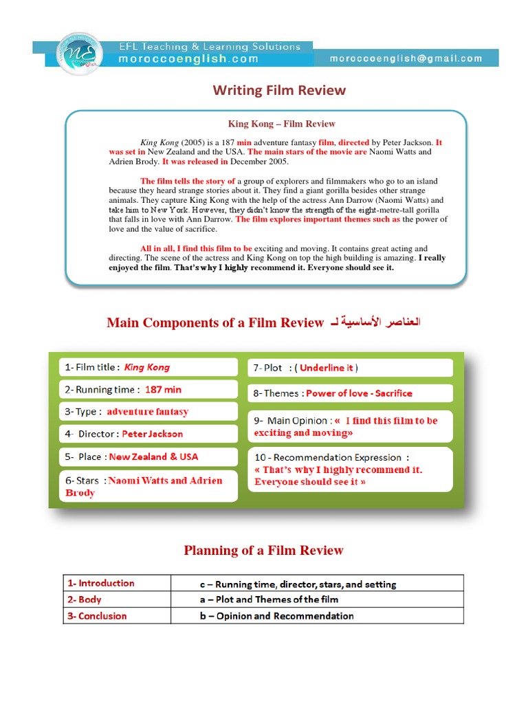 Film Review Full Lesson PDF | PDF