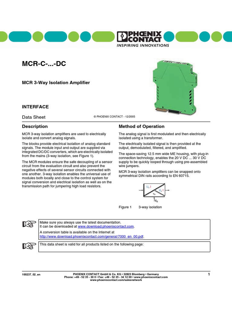 3-Way Isolation Amplifier | PDF | Amplifier | Alternating Current