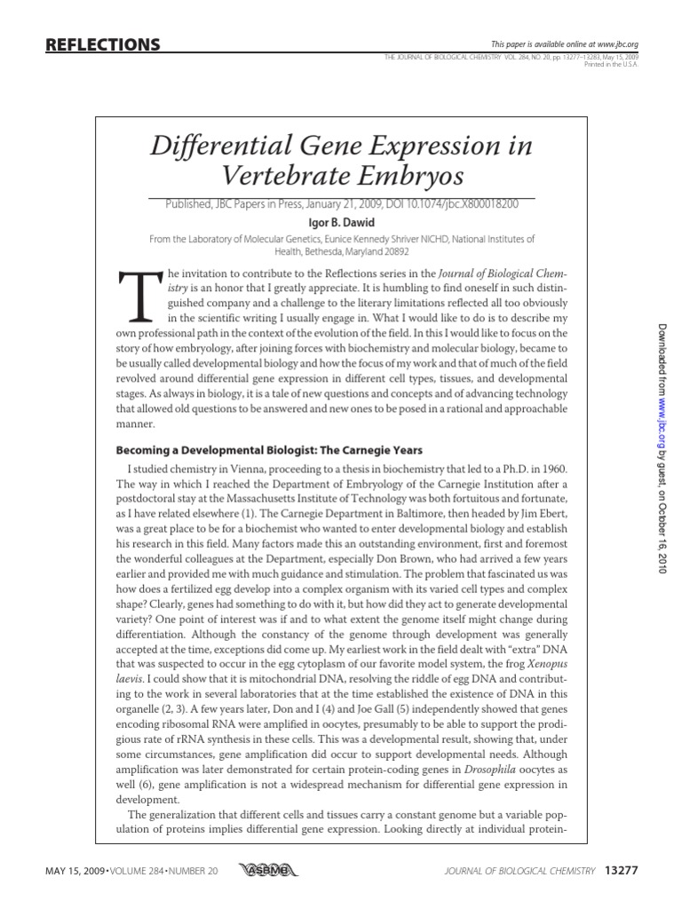 Gene Expression in Frog | PDF | Gene Expression | Complementary Dna