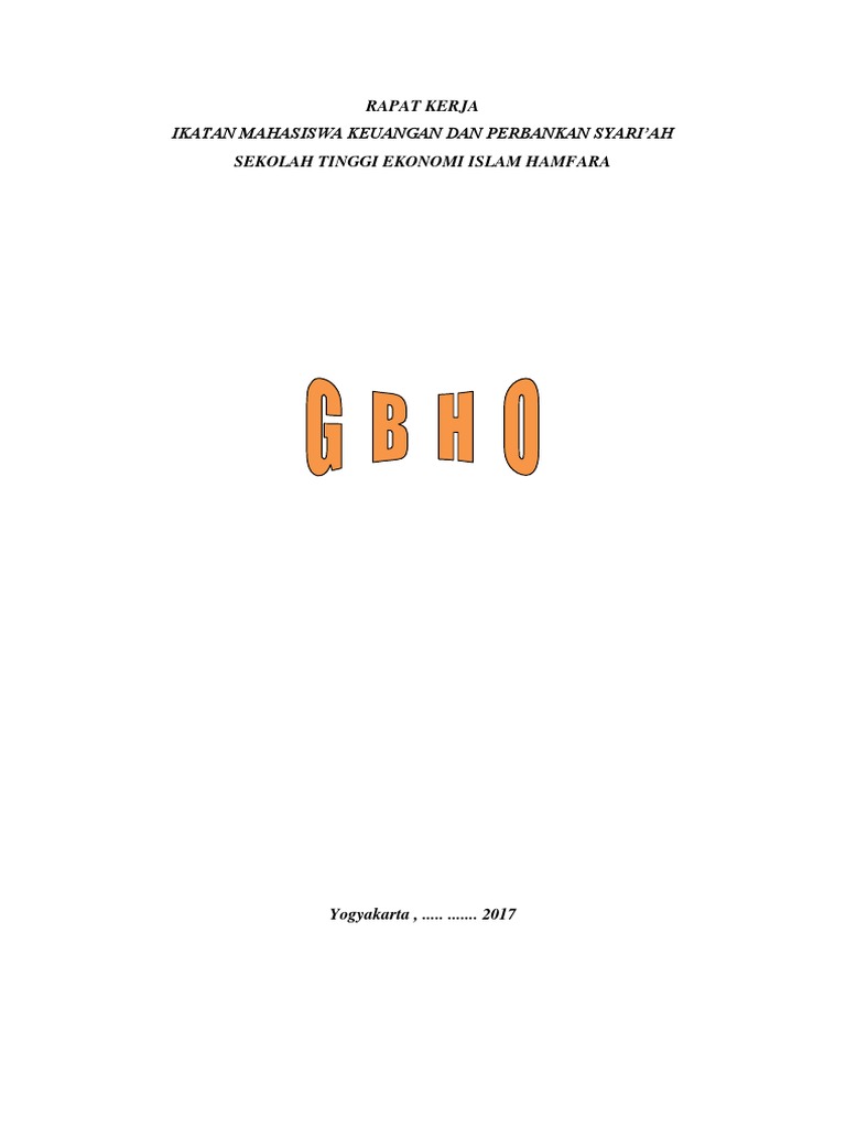 Gbho GBHK 2018-2019 | PDF | Pengelolaan Keuangan & Uang