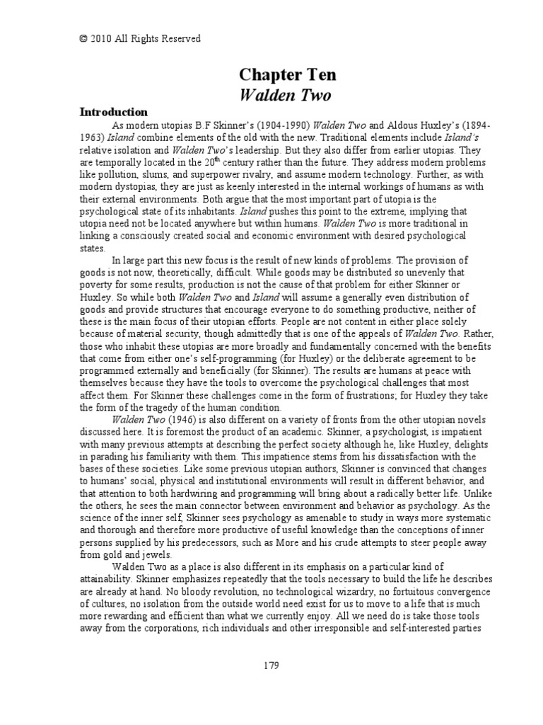Walden Two and Island | PDF | Leadership | Human