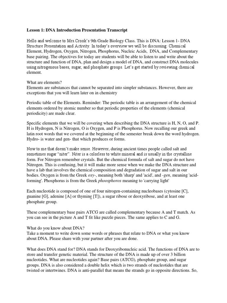 Print 330 Presentation Transcripts | PDF | Dna | Nucleotides