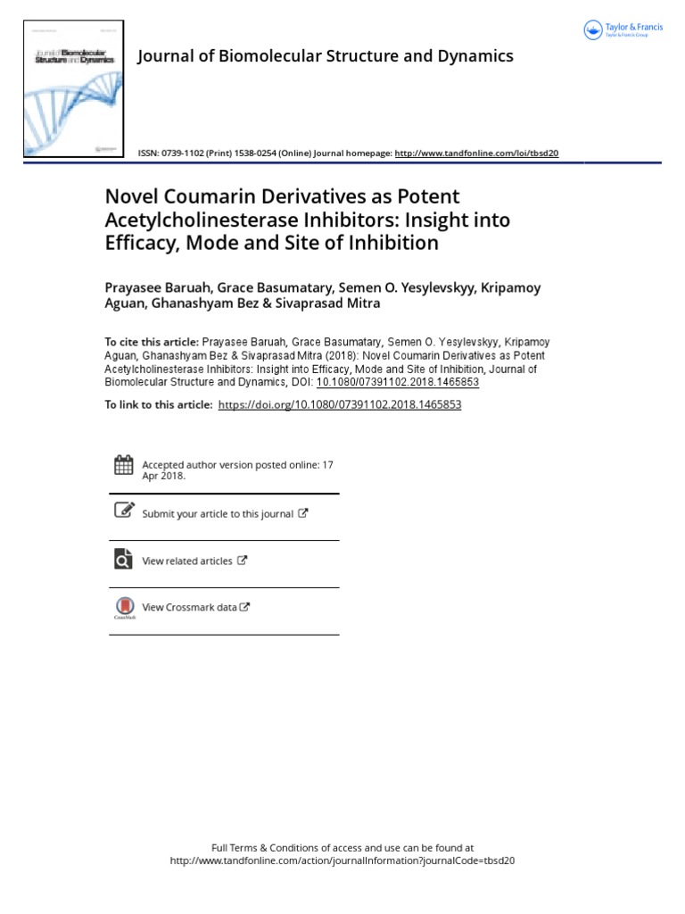 Novel Coumarin Derivatives As Potent Acetylcholinesterase Inhibitors ...