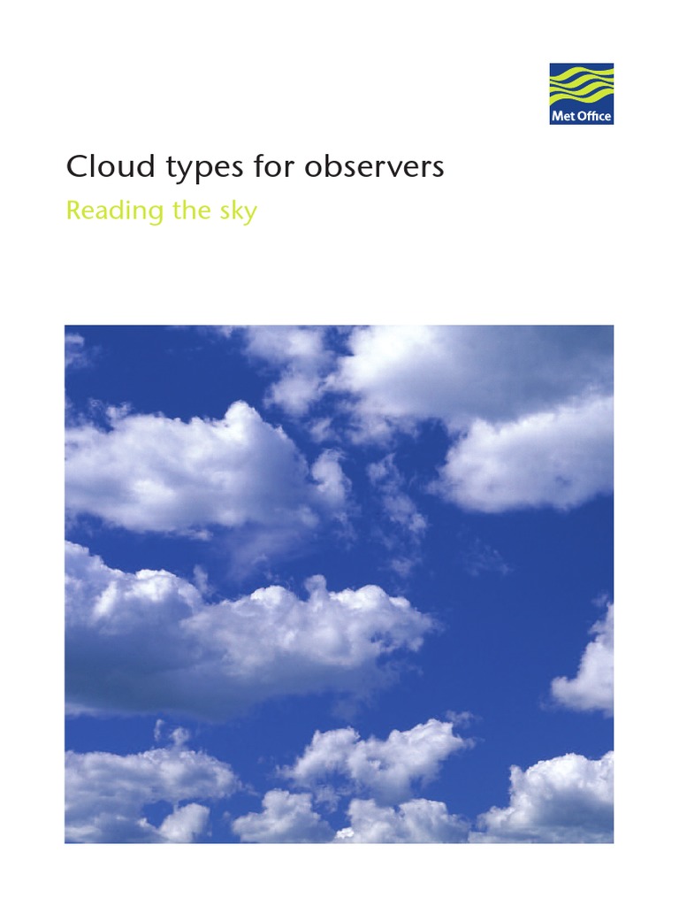 Cloud Types For Observers: Reading The Sky | PDF | Science & Mathematics