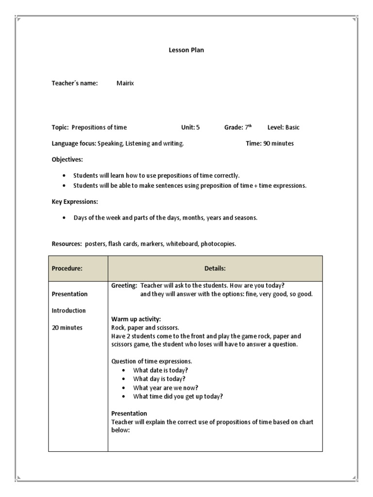 Lesson Plan | PDF | Lesson Plan | Communication