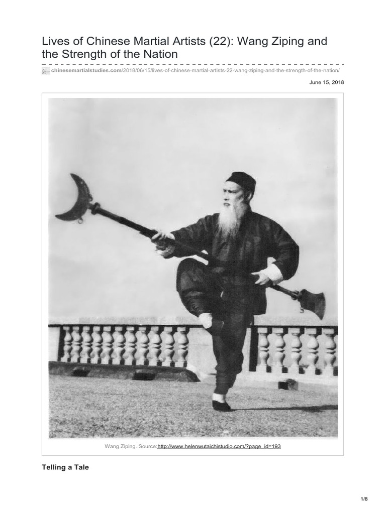 Lives of Chinese Martial Artists 22 Wang Ziping and The Strength of ...