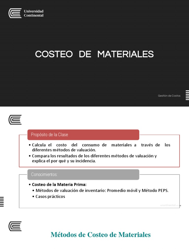 Tema 07 - Costeo de Materiales | PDF | Valoración empresarial | Inventario