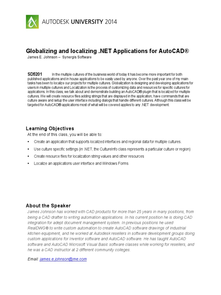 Globalizing and Localizing .NET Applications For AutoCAD | PDF | Auto Cad | String (Computer ...