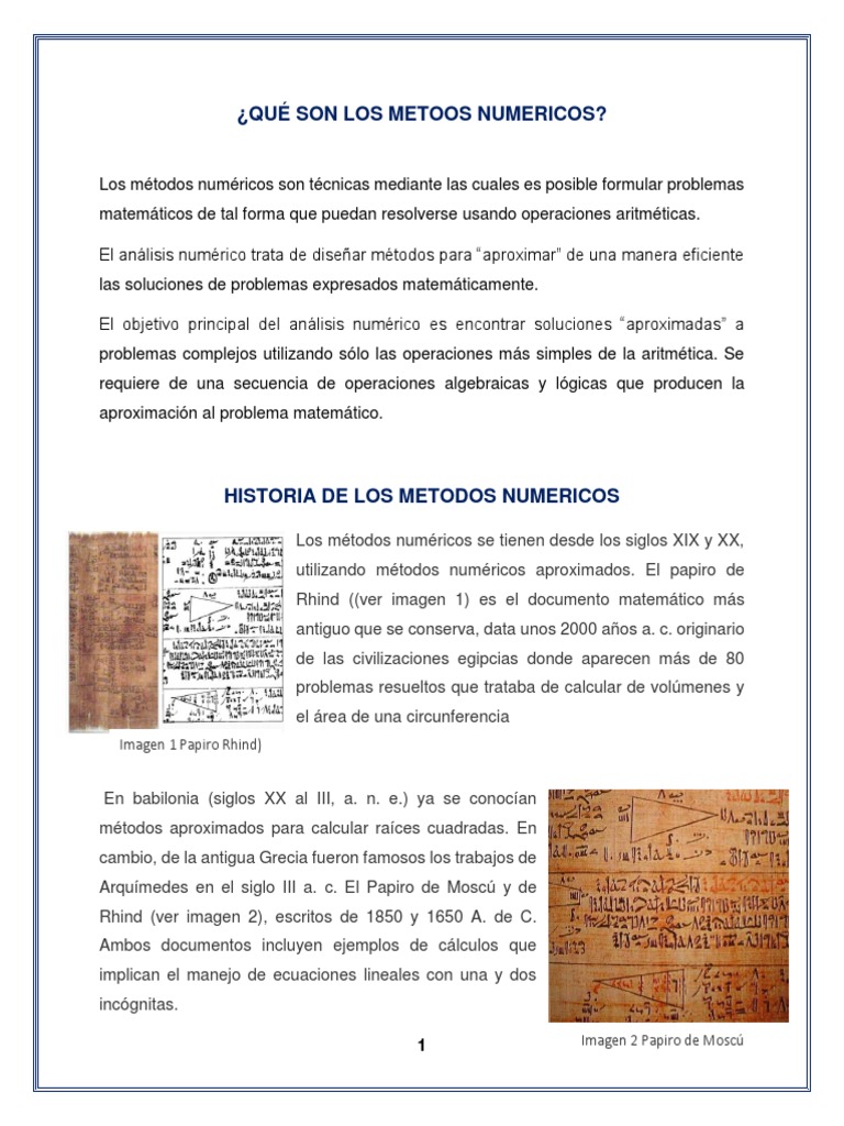 Metodos Numericos-1 | PDF | Análisis numérico | Medición