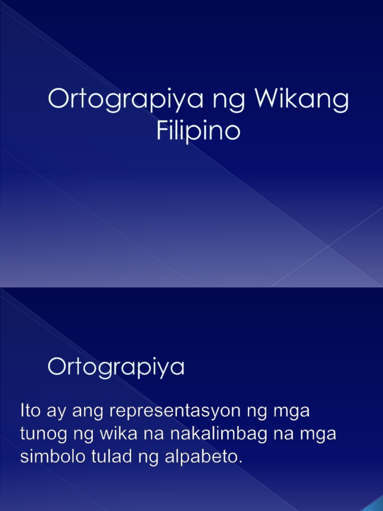 Ortograpiya NG Wikang Filipino | PDF