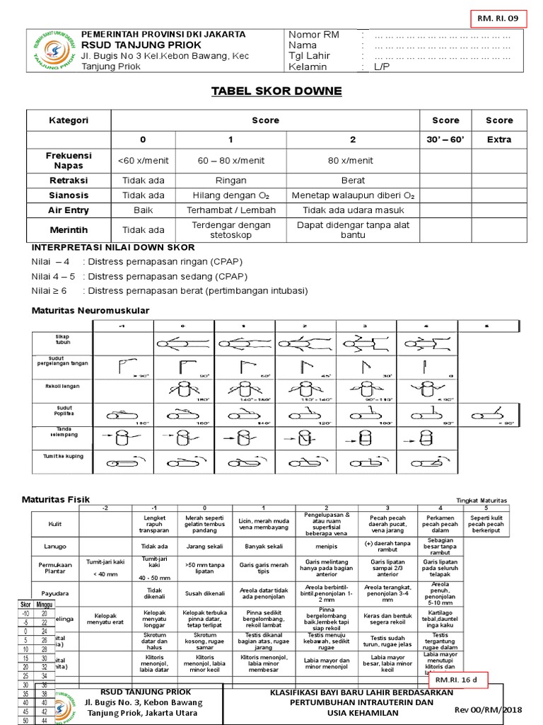 Tabel Down Score | PDF