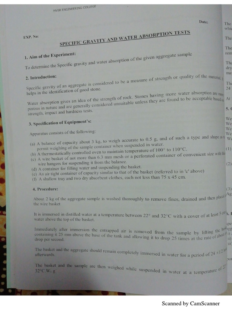 Specific Gravity | PDF