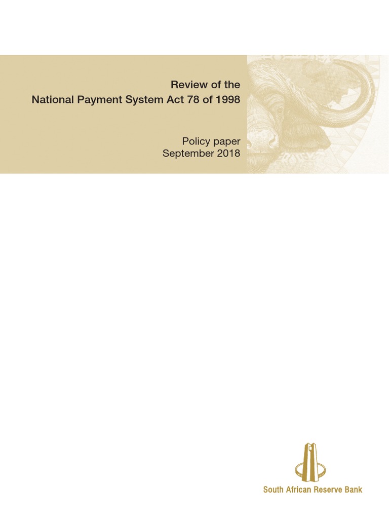 National Payment Systems Act Review Policy Paper | PDF | Payment System ...