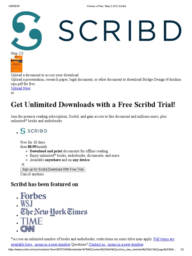Get Unlimited Downloads With A Free Scribd Trial!: Scribd Has Been Featured On | PDF