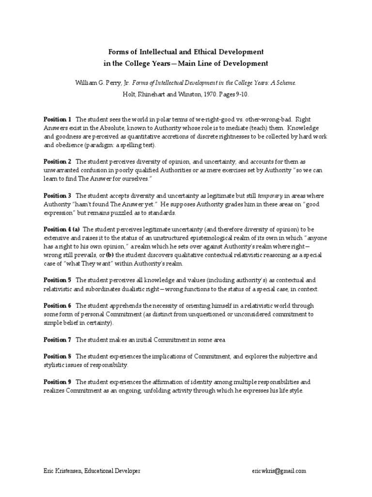 Perry - EK | PDF | Relativism | Epistemology