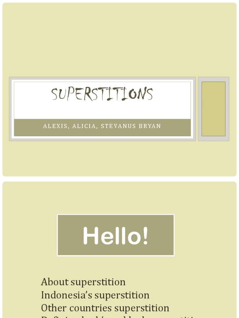 GAC001 - Supersitition Powerpoint (Task) | PDF | Luck | Superstitions