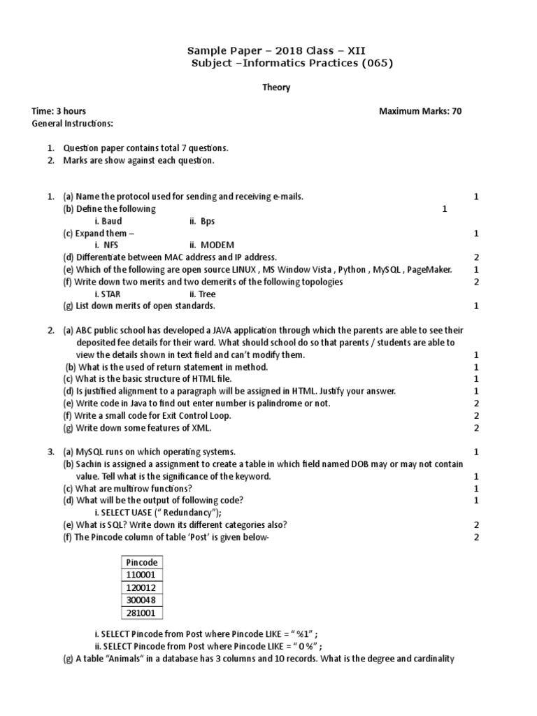Ip Xii | PDF | Areas Of Computer Science | Databases
