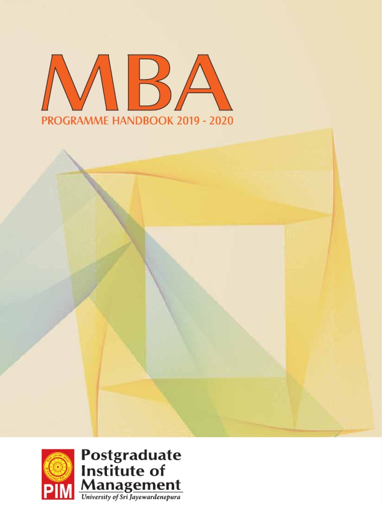 PIM MBA Program Overview and Goals | PDF | Strategic Management ...