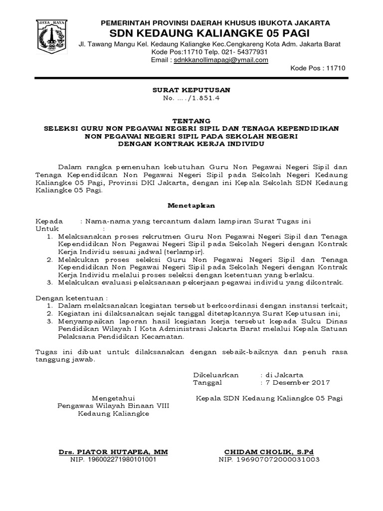 Surat Keputusan Penetapan Panitia | PDF