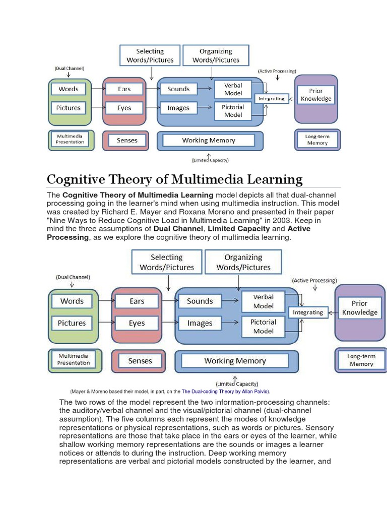 Cognitive Theory of Multimedia Learning | PDF | Instructional Design | Learning
