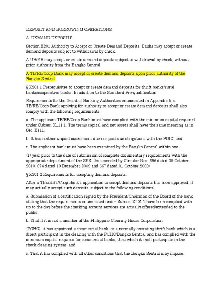 Deposit and Borrowing Operations | PDF | Cheque | Clearing (Finance)