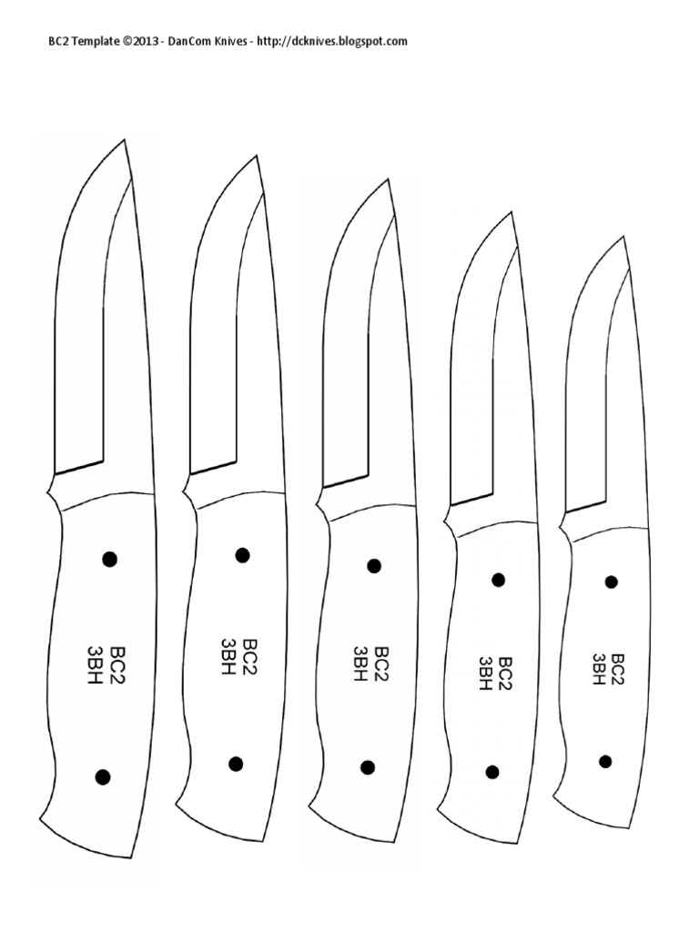 Knife Templates Compleat | PDF | Knife | Blade Weapons