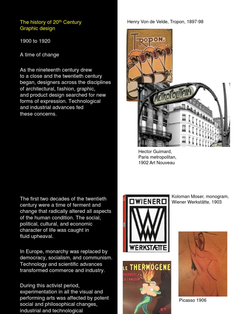 The History of 20th Century Graphic Design From 1900 To 1920 | PDF ...