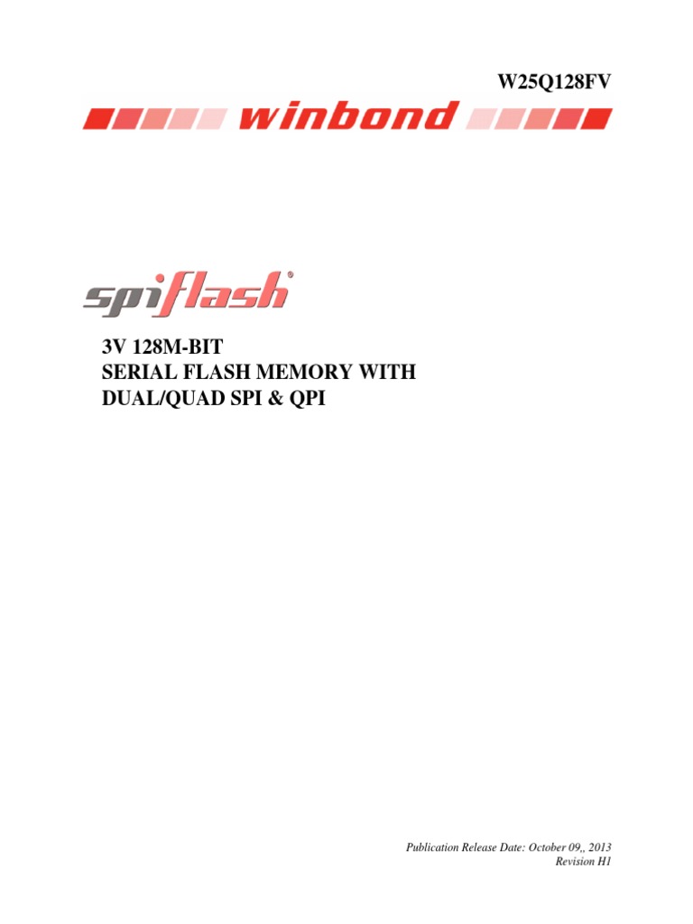 W25Q128FV Datasheet | Download Free PDF | Flash Memory | Input/Output
