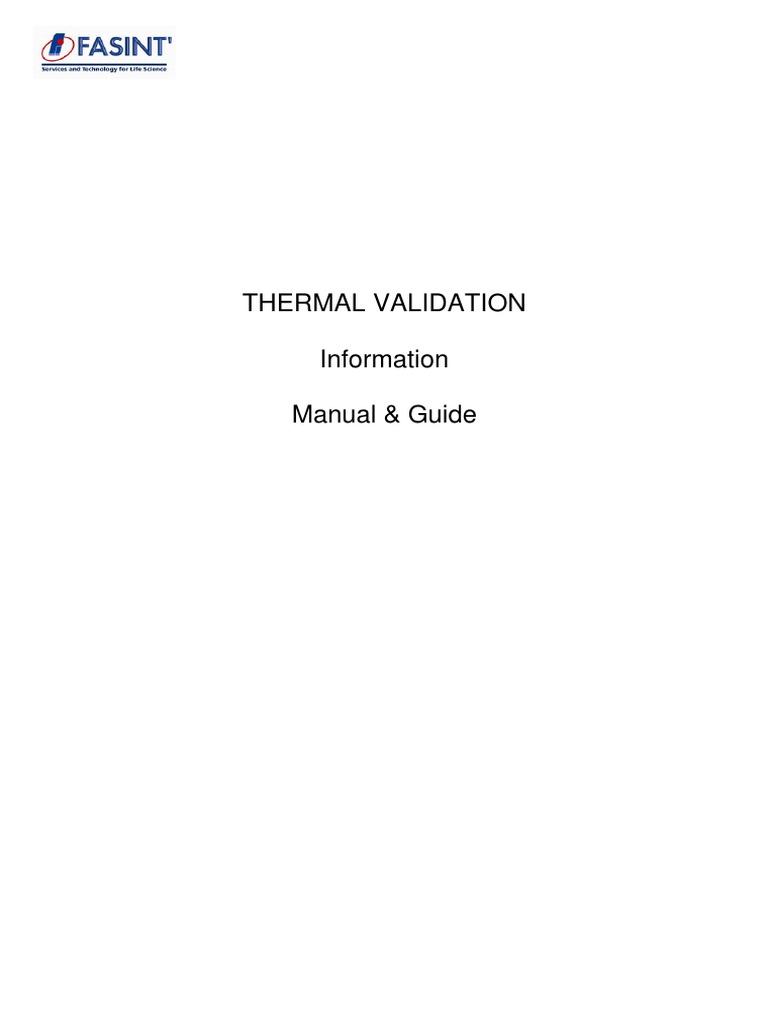 Thermal Validation Information Manual & Guide | PDF | Sterilization ...