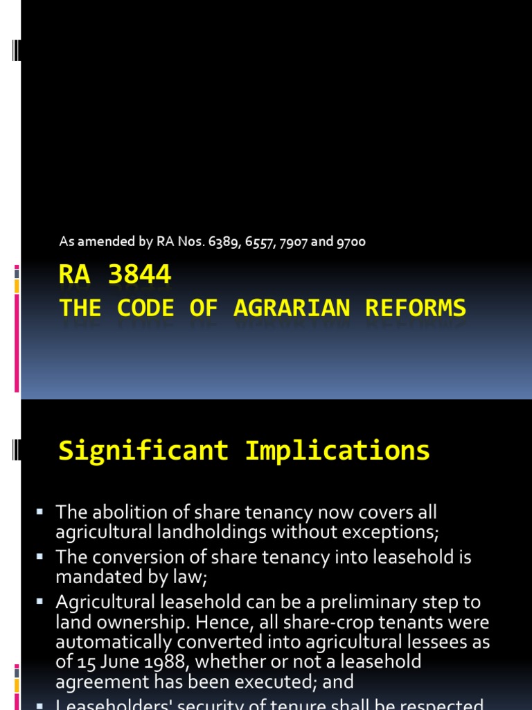 Ra 3844 Unc | PDF | Leasehold Estate | Lease