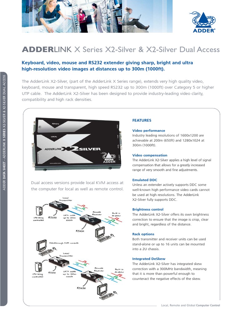 Adder Link X 2 Silver Data Sheet | PDF | Operating System | Video