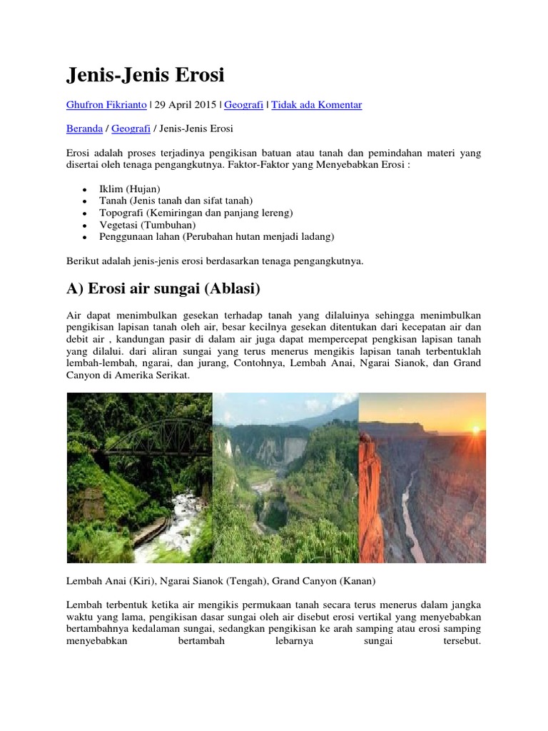 Jenis Erosi | PDF