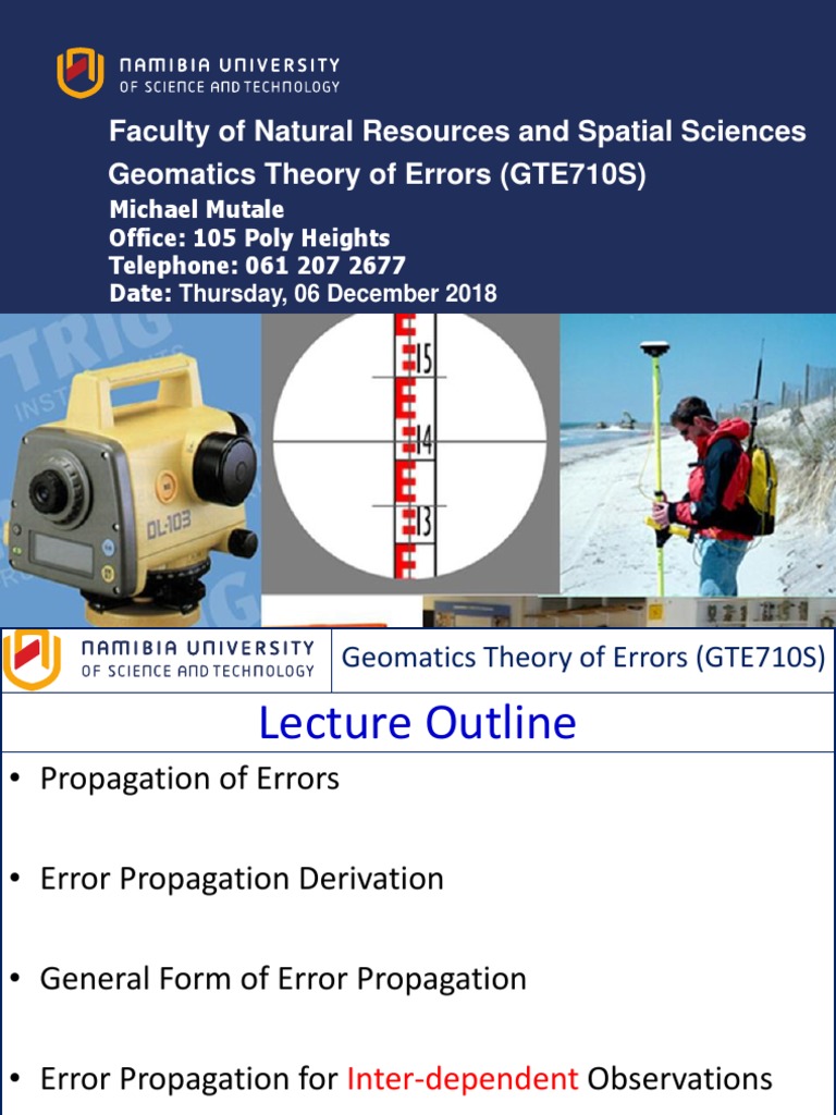 007 Unit05-Propagation of Errors | PDF | Errors And Residuals | Variance