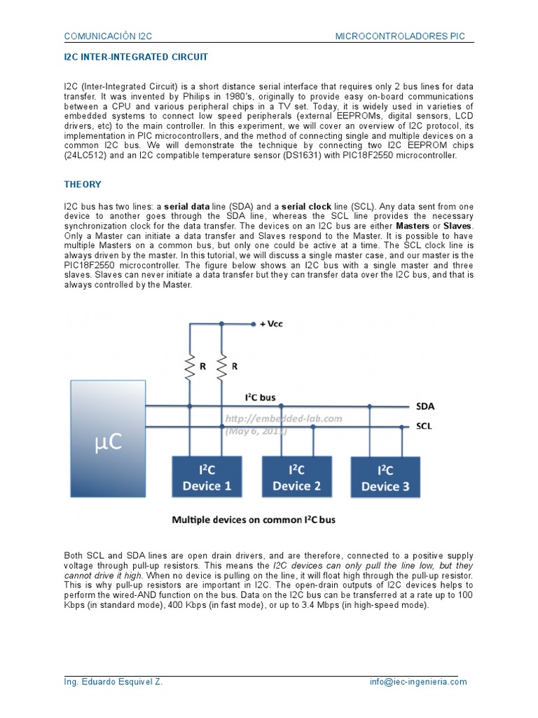 I2C Tutorial | Download Free PDF | Computer Hardware | Data Transmission