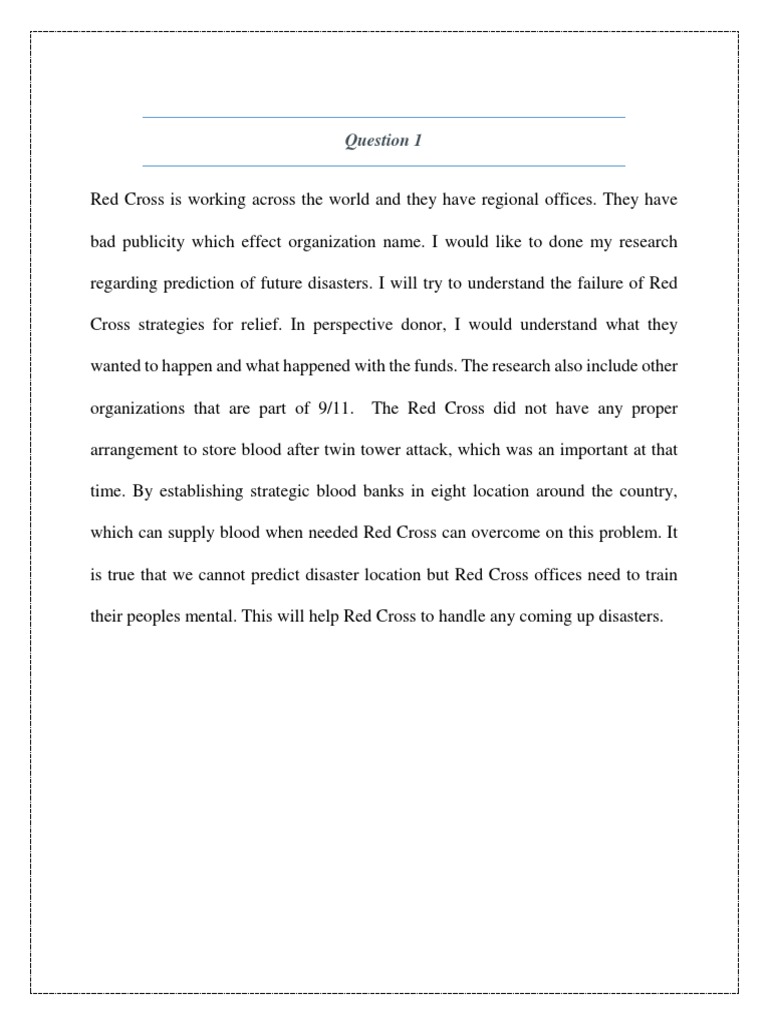 Case Study-Red Cross | PDF | American Red Cross | Blood Donation