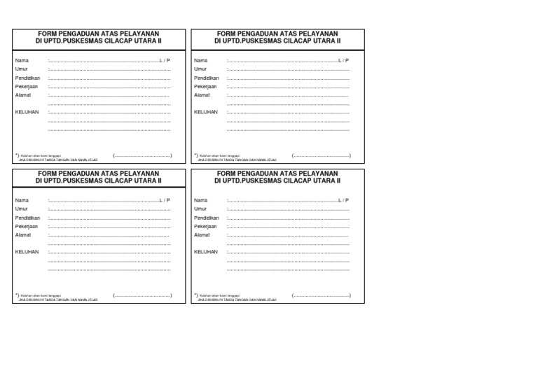 Form Pengaduan | PDF