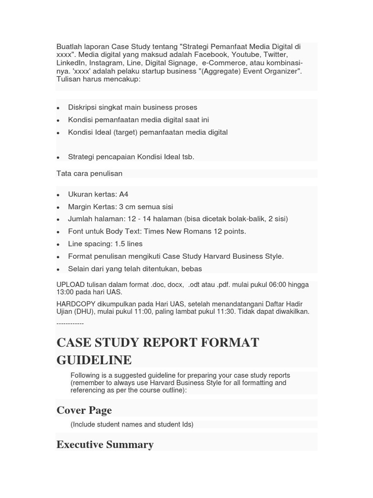 Buatlah Laporan Case Study Tentang | PDF | Brand | Target Audience