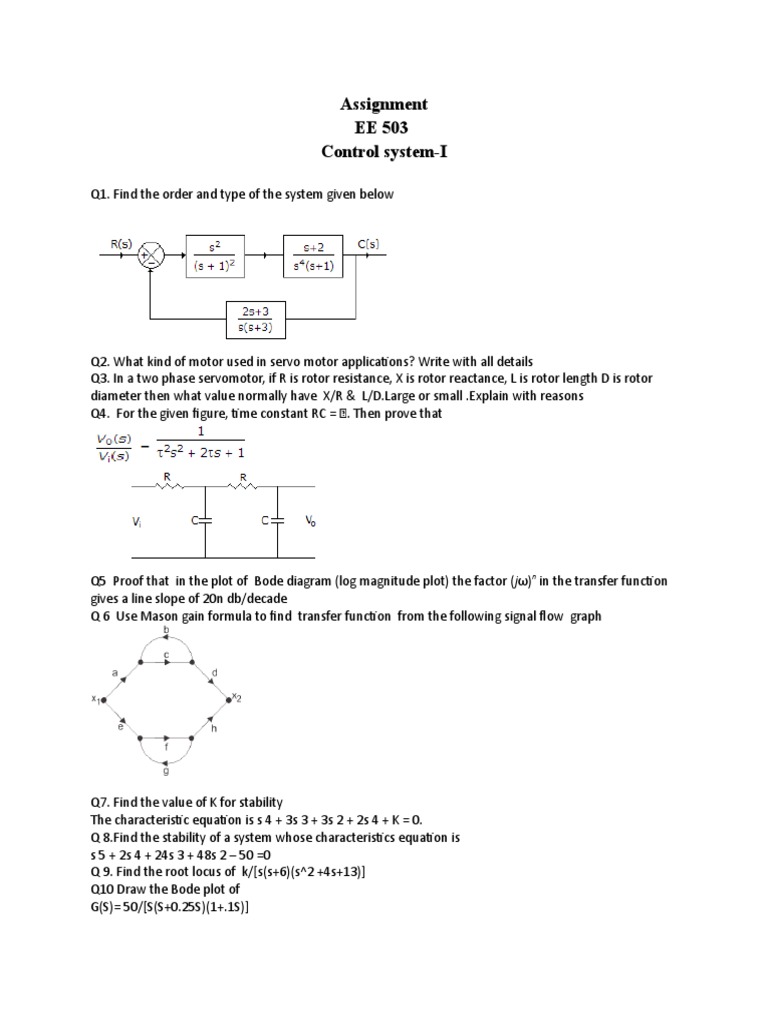 Assignment Linear Control System | PDF