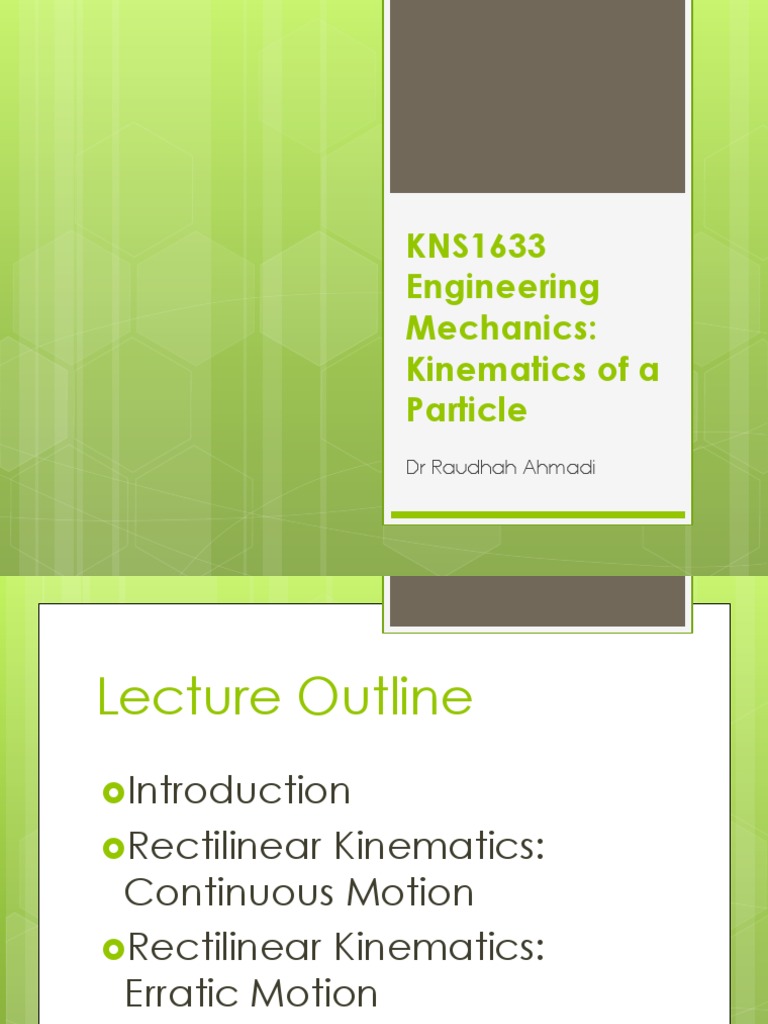 Kinematics of Particle | Download Free PDF | Kinematics | Velocity