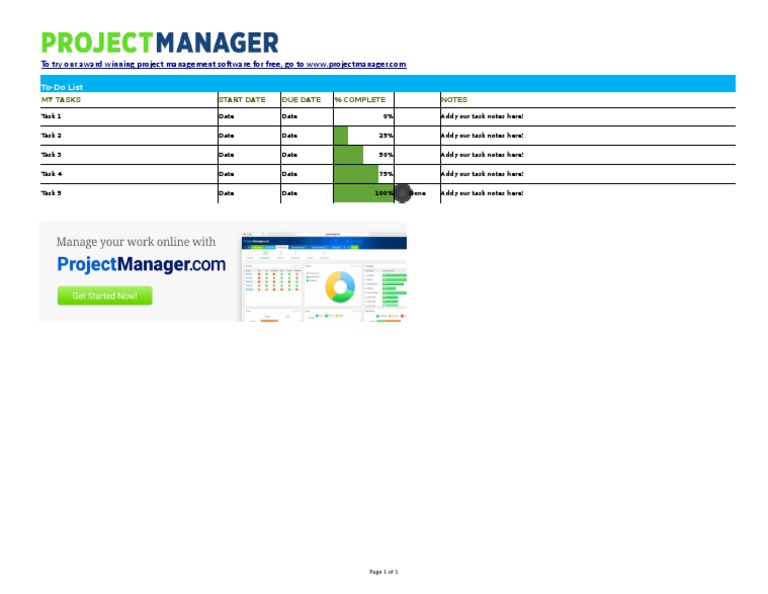 WP Content Uploads 2018 06 Project Manager To Do List Template | PDF