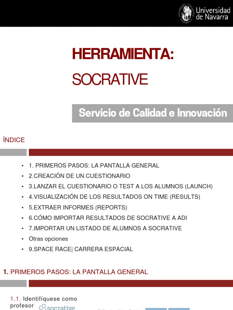 Manual Socrative | PDF | Cuestionario | Science