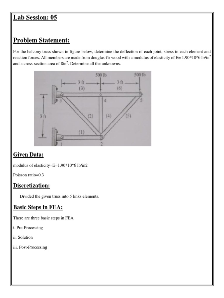 Lab Session 05 | PDF | Finite Element Method | Applied Mathematics