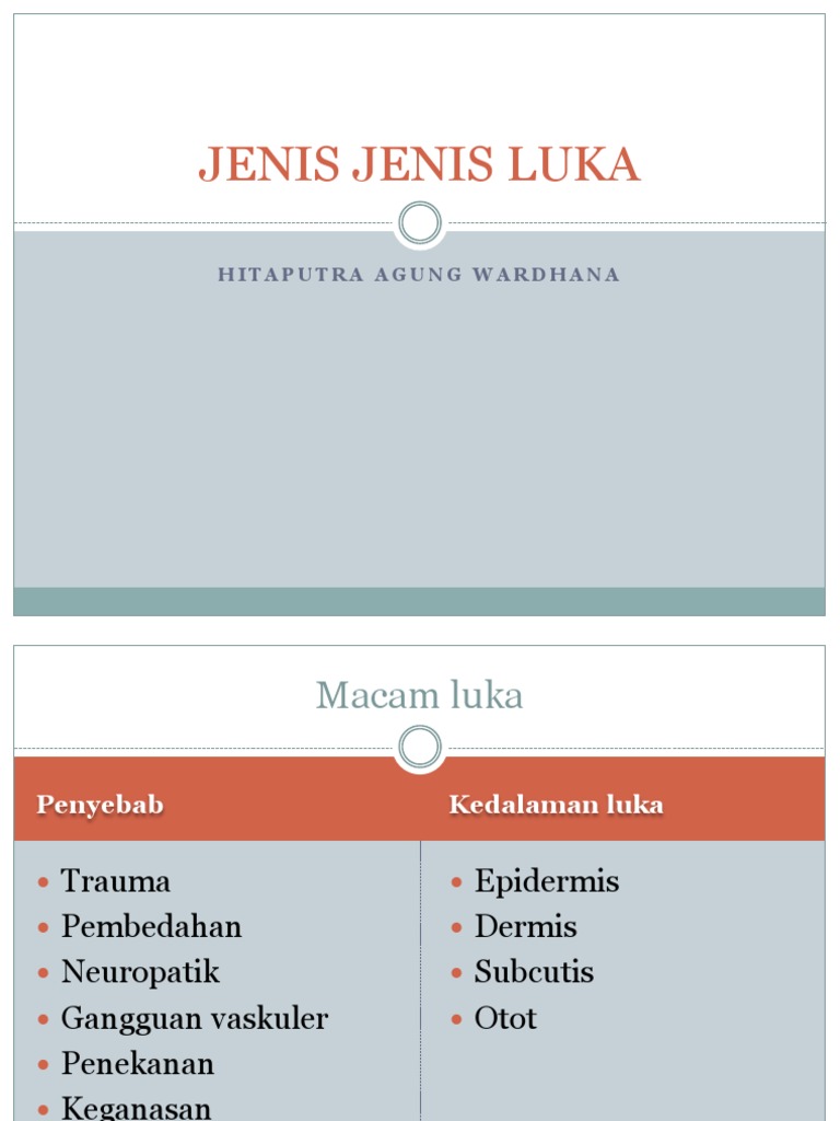 Jenis Jenis Luka | PDF