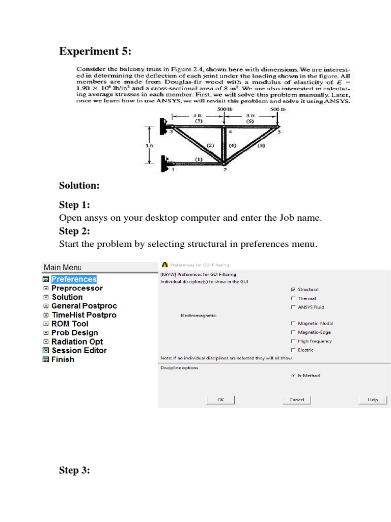 Experiment 5:: Solution: Step 1: Step 2 | PDF