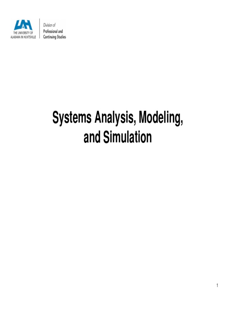 Systems Analysis Modelling and Simulation | PDF | System | Simulation