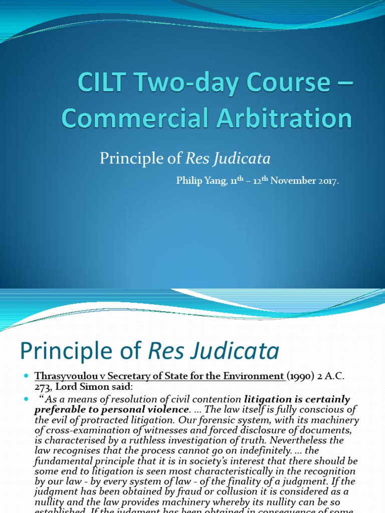 Res Judicata | PDF | Res Judicata | Estoppel
