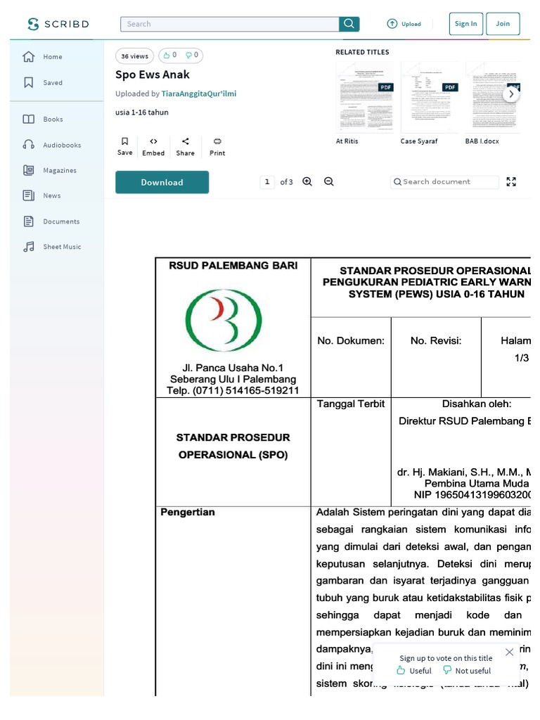 Spo Ews Anak | PDF