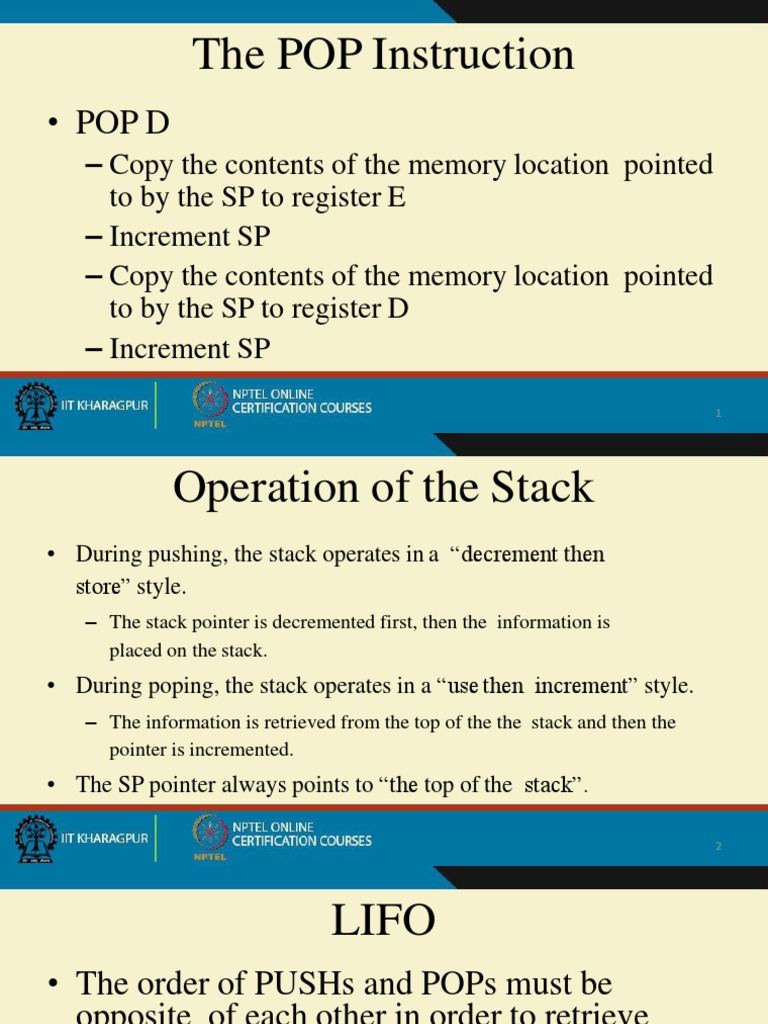Navigating the Stack: Understanding the POP Instruction and Stack Operations in Assembly ...